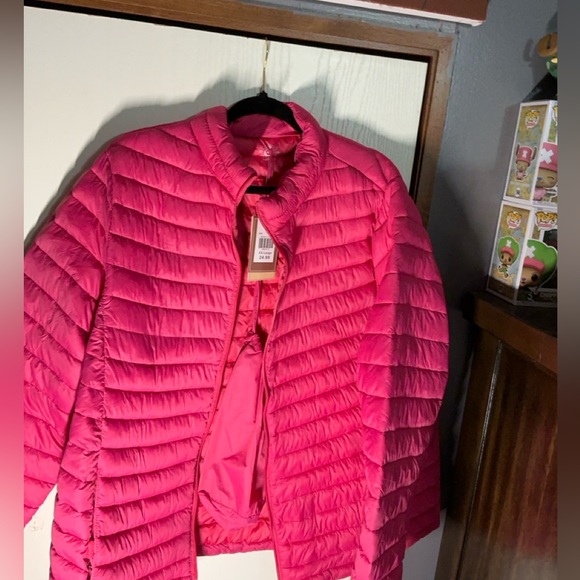 Jackets & Coats | Hot Pink Packable Puffer Jacket Xxl Nwt Cracker ...